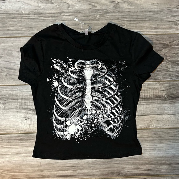 Tops | Skeleton Crop Top | Poshmark